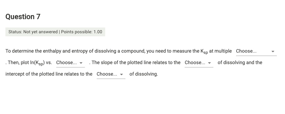Solved Question 7 Status: Not yet answered Points possible: | Chegg.com