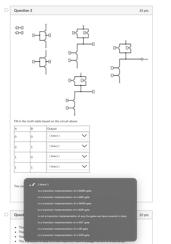 Solved Fill in the truth table based on the circuit above | Chegg.com
