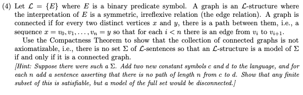 Let L E Where E Is A Binary Predicate Symbol A