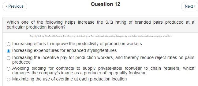 Solved Which one of the following helps increase the S/Q | Chegg.com