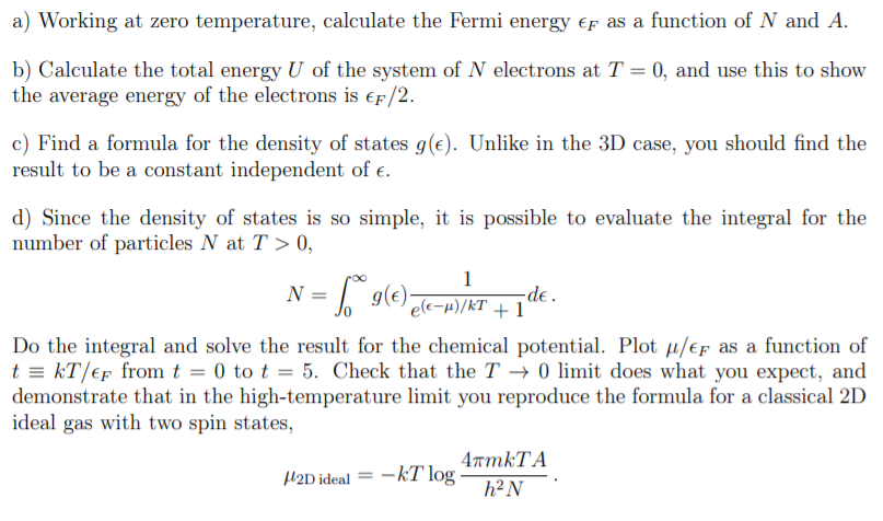 Solved Consider a gas of N non-interacting fermions, which | Chegg.com