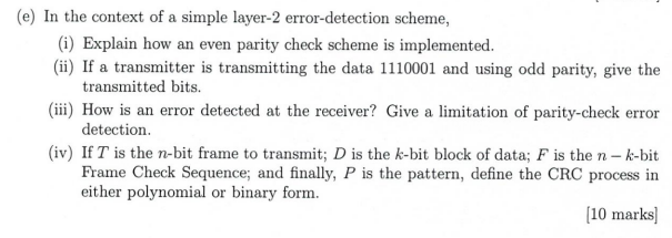 Solved (e) In the context of a simple layer-2 | Chegg.com