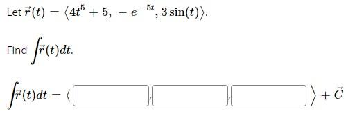 Solved Let R T −4t2 2 −5e−t −2sin 4t Find The Unit