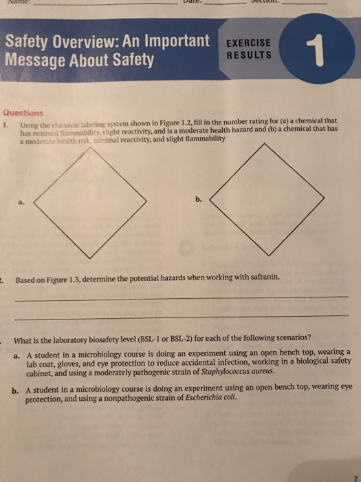 Solved Safety Overview: An Important Message About Safety | Chegg.com