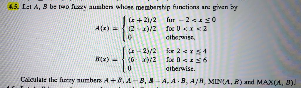 Solved Subject : Fuzzy Arithmetic Hello all, I'd like to | Chegg.com