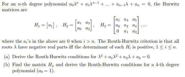 Solved For an n-th degree polynomial aoN' + a1??-1 + | Chegg.com
