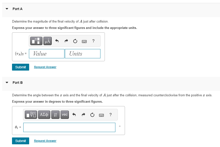 Solved Two smooth disks A and B each have a mass of 0.5 kg. | Chegg.com