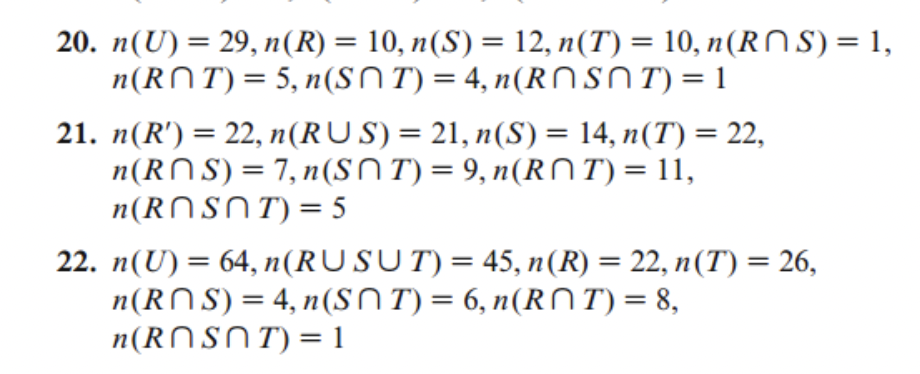 Solved In Exercises 20–22, let R, S, and T be subsets of the | Chegg.com