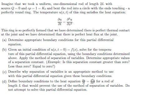 Solved Imagine that we took a uniform, one-dimensional rod | Chegg.com