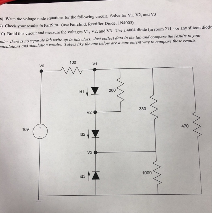 Solved 8) Write the voltage node equations for the following | Chegg.com