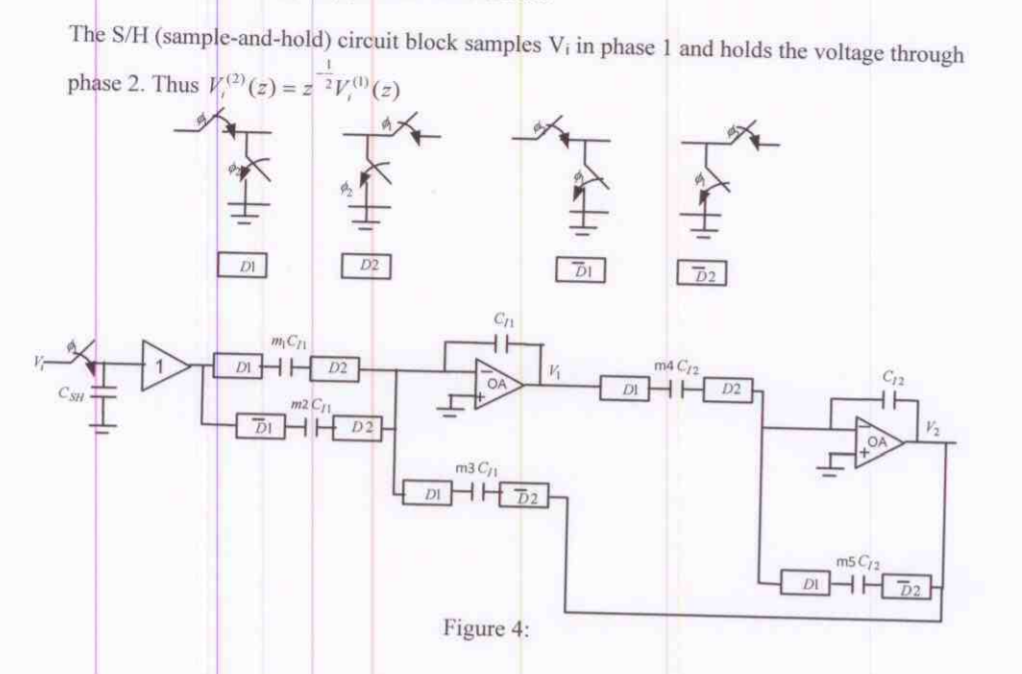 Q.4: Figure 4 presents a switch capacitor filter | Chegg.com