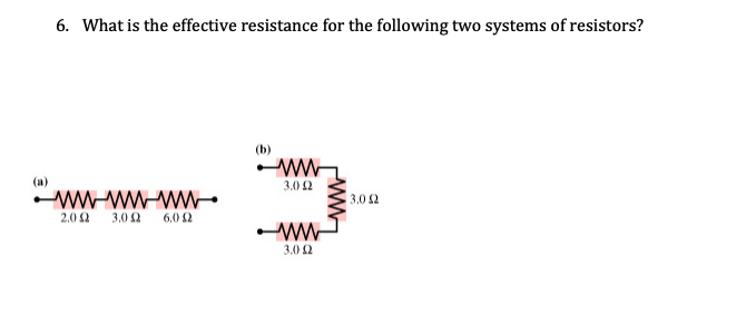 Solved What is the effective resistance for the following | Chegg.com