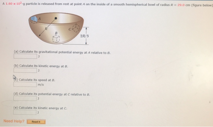 Solved A 1.60 x 102-g particle is released from rest at | Chegg.com