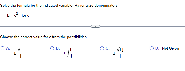 Solved Solve the formula for the indicated variable. | Chegg.com