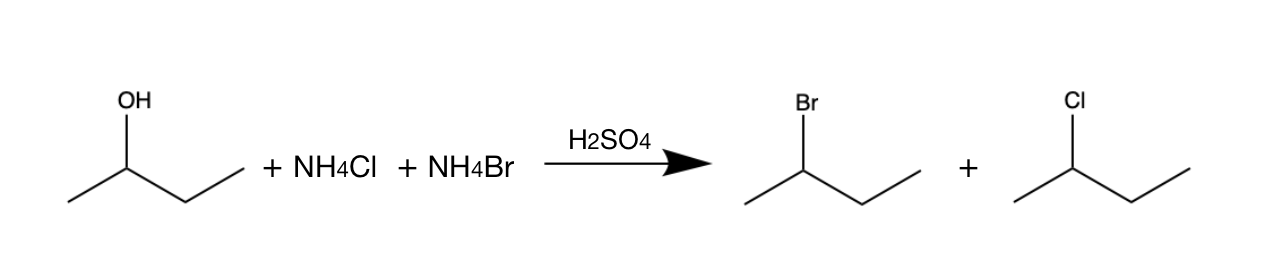 Solved OH Br CI ü H2SO4 + NH4Cl + NH4Br + | Chegg.com