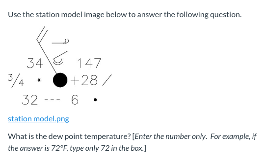 Solved Use the station model image below to answer the | Chegg.com