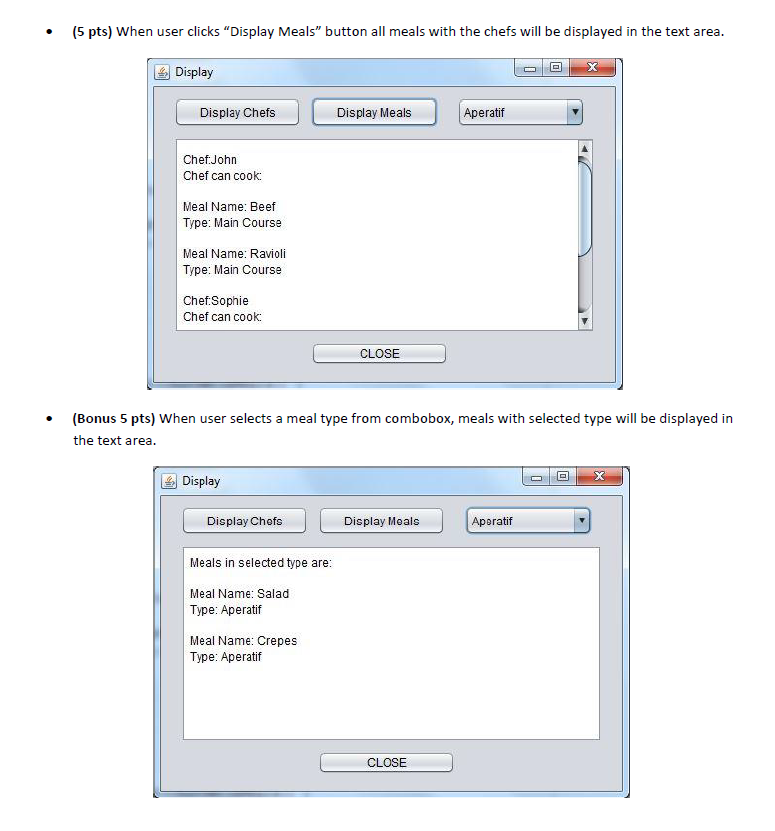 Solved JAVA GUI- OOP Your code structure will be suitable | Chegg.com
