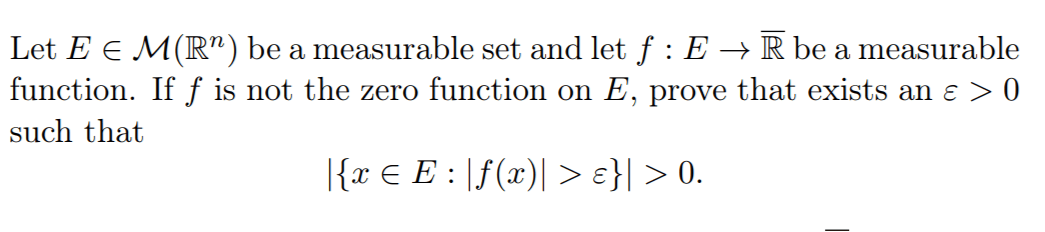 Solved Let E∈M(Rn) be a measurable set and let f:E→R be a | Chegg.com