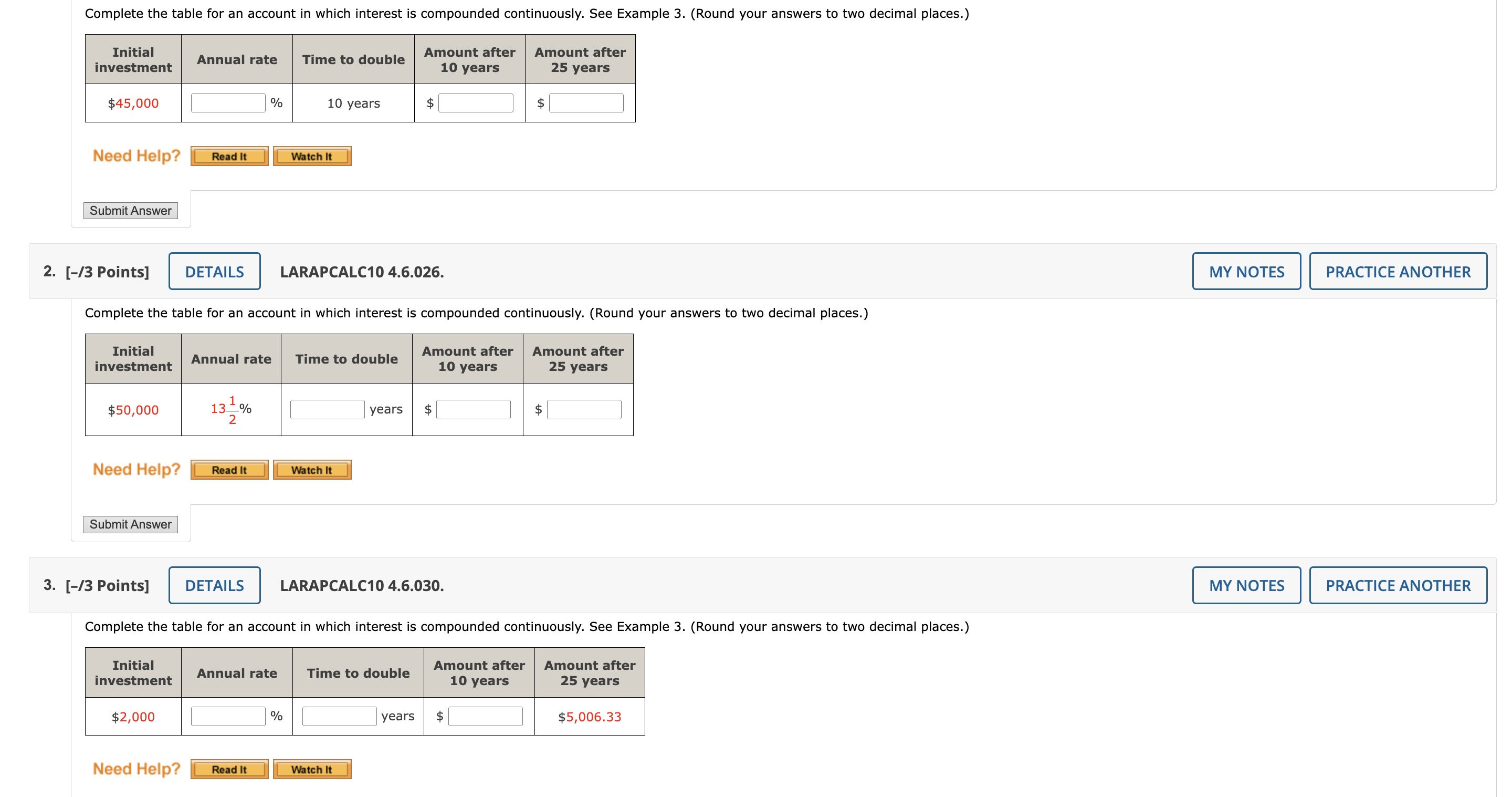Solved LARAPCALC10 4.6.026. unt in which interest is comp | Chegg.com