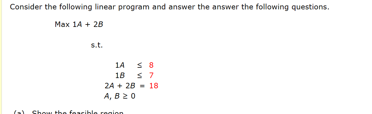 Solved Consider the following linear program and answer the | Chegg.com