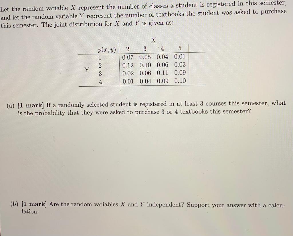 Solved Let the random variable X represent the number of | Chegg.com