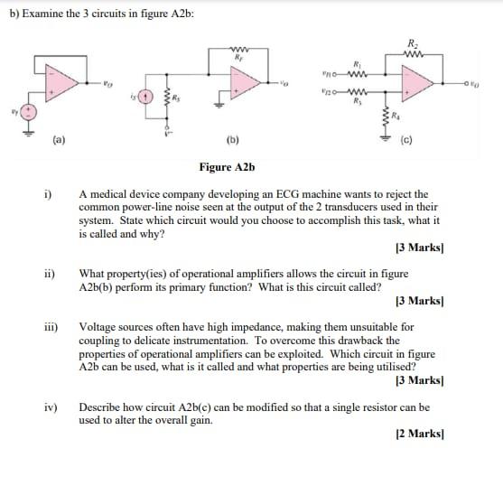 Solved b) Examine the 3 circuits in figure A2b: ww how Oo RS | Chegg.com
