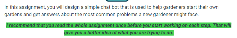 Solved In this assignment, you will design a simple chat bot | Chegg.com
