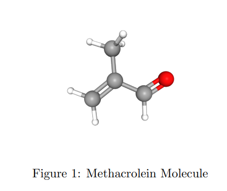 Figure 1: Methacrolein MoleculeMethacrolein, the | Chegg.com