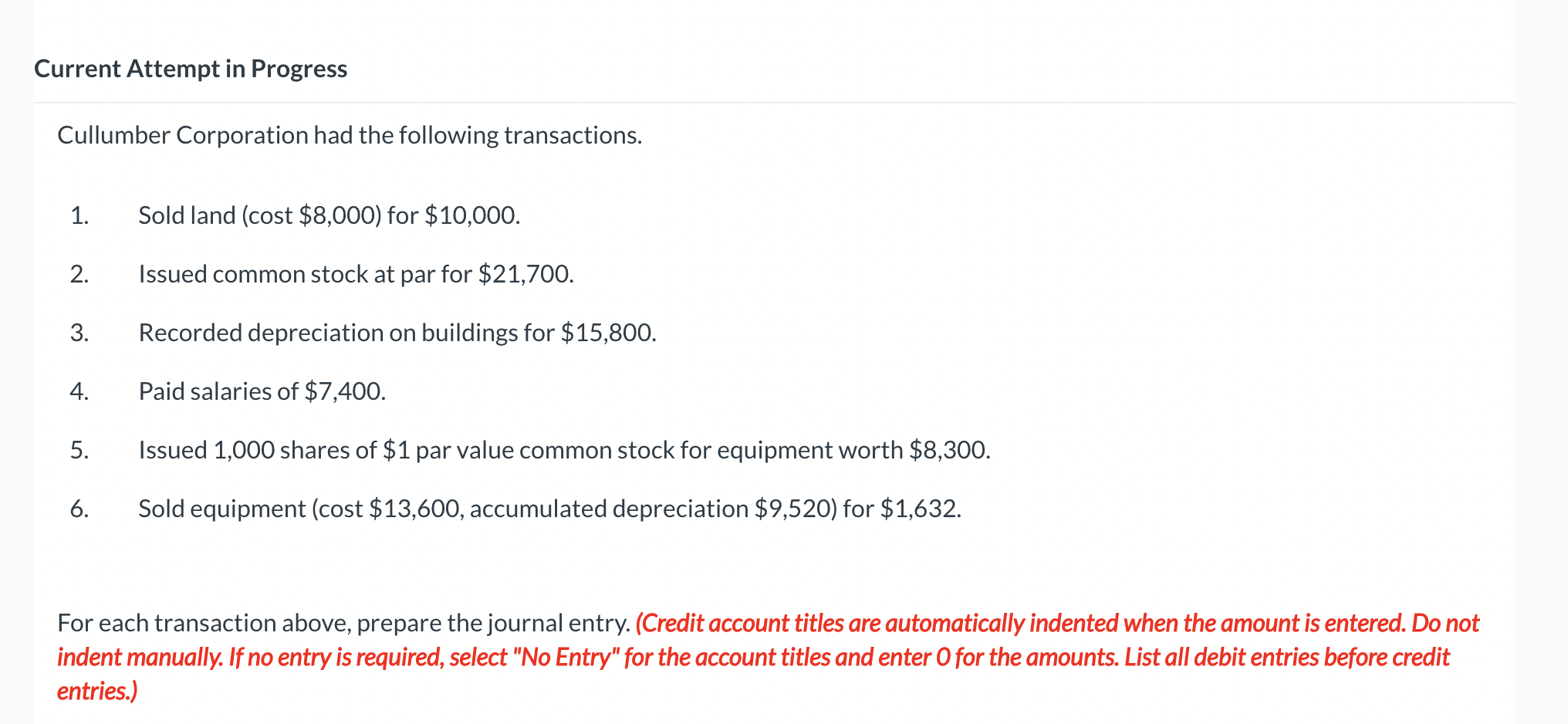 Solved $8,000 ﻿$10,000.Issued common stock at par for | Chegg.com