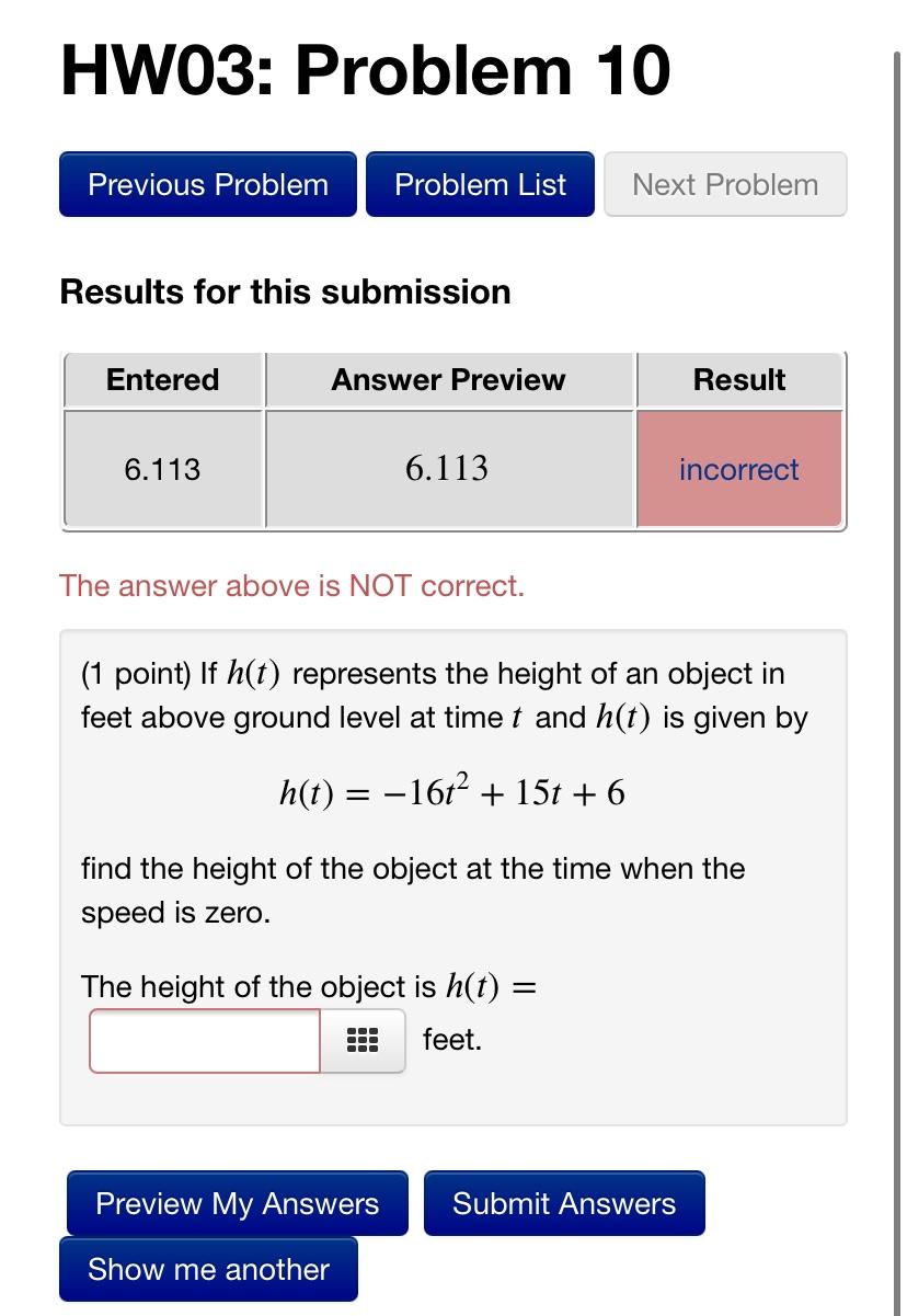 Solved HW03: Problem 10 Previous Problem Problem List Next | Chegg.com
