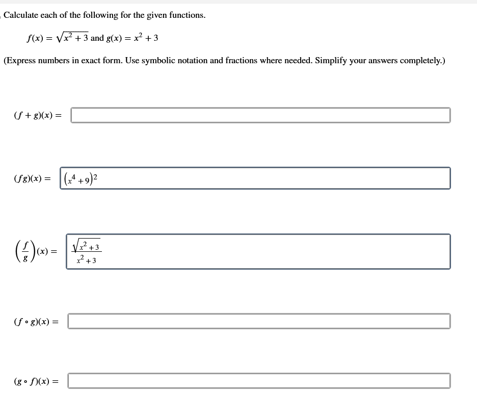 Solved Calculate each of the following for the given | Chegg.com