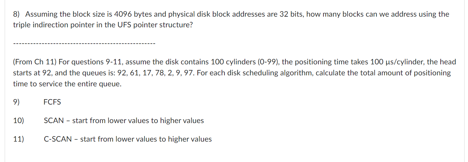 Solved 8) Assuming the block size is 4096 bytes and physical | Chegg.com
