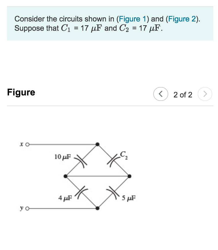 Solved Find the equivalent capacitance between terminals x | Chegg.com