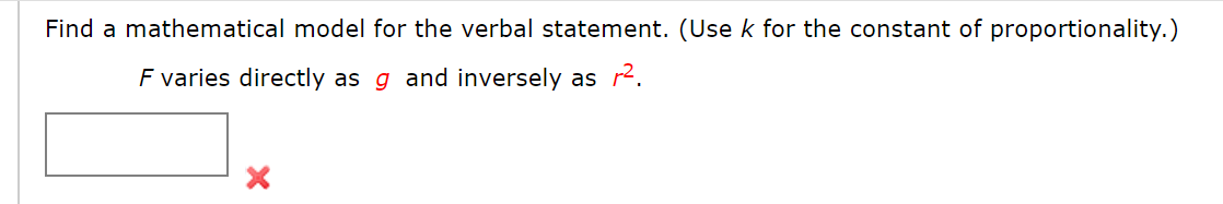 Solved Find a mathematical model for the verbal | Chegg.com