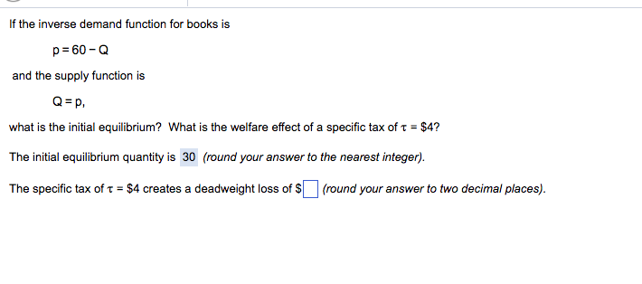 Solved If the inverse demand function for books is p 60 Q | Chegg.com