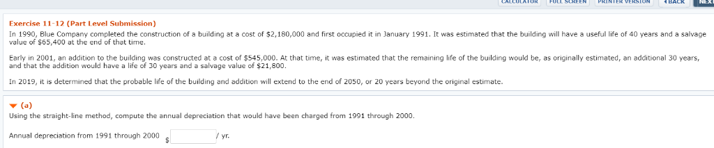 Solved Exercise 11-12 (Part Level Submission) In 1990, Blue | Chegg.com