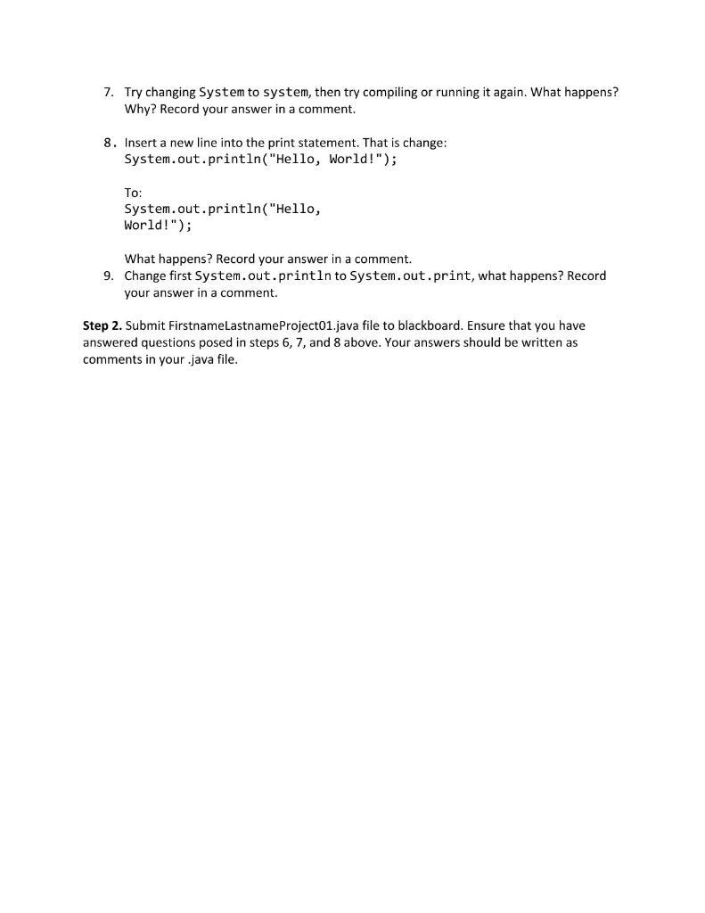 Solved Project 01. Introduction to an IDE This project is | Chegg.com