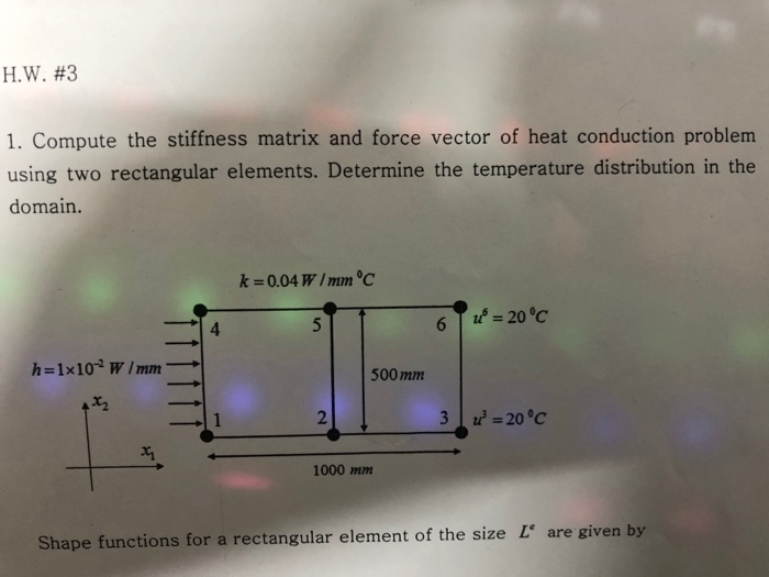 Compute The Stiffness Matrix And Force Vector Of Heat