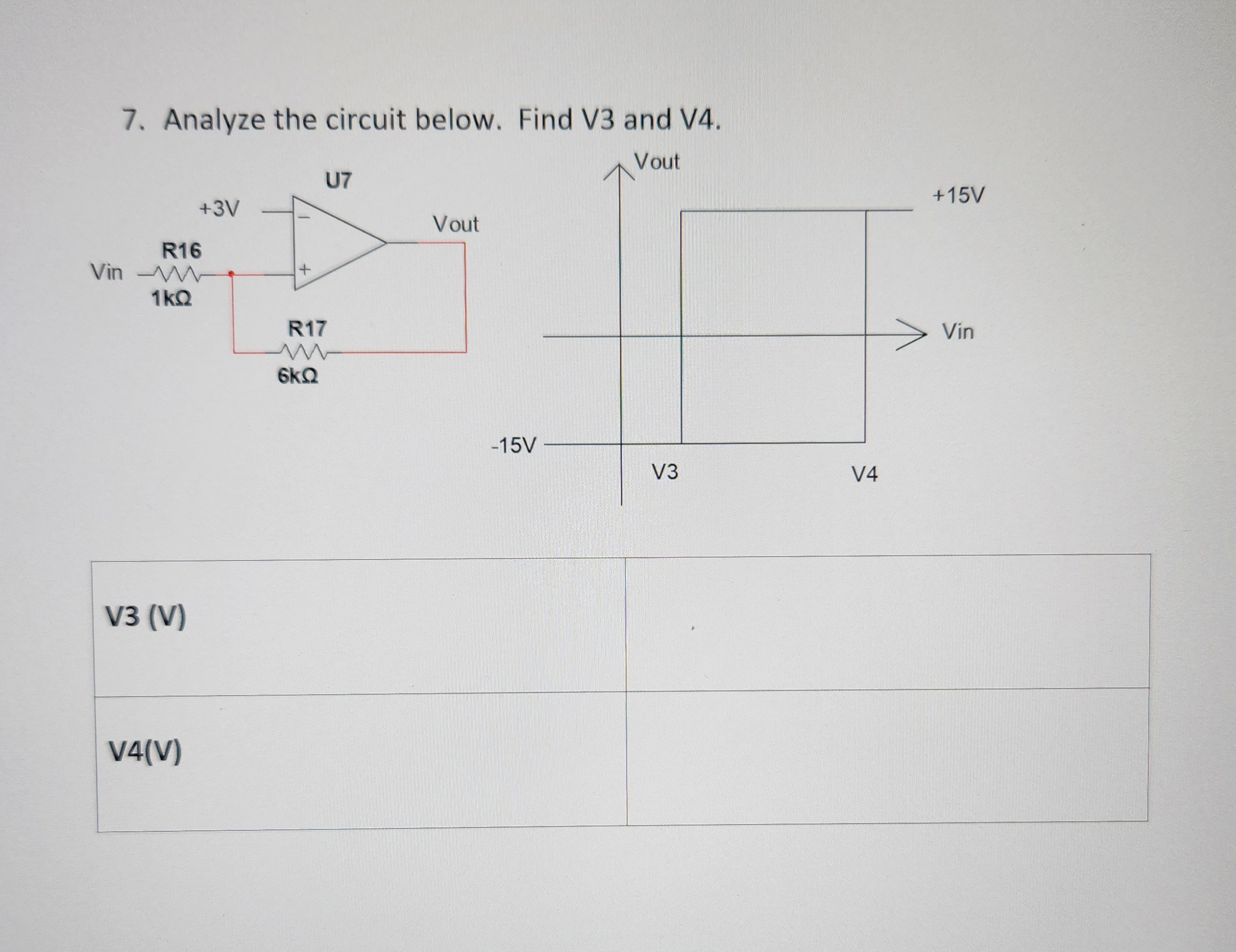 Solved 7. Analyze the circuit below. Find V3 and V4. | Chegg.com