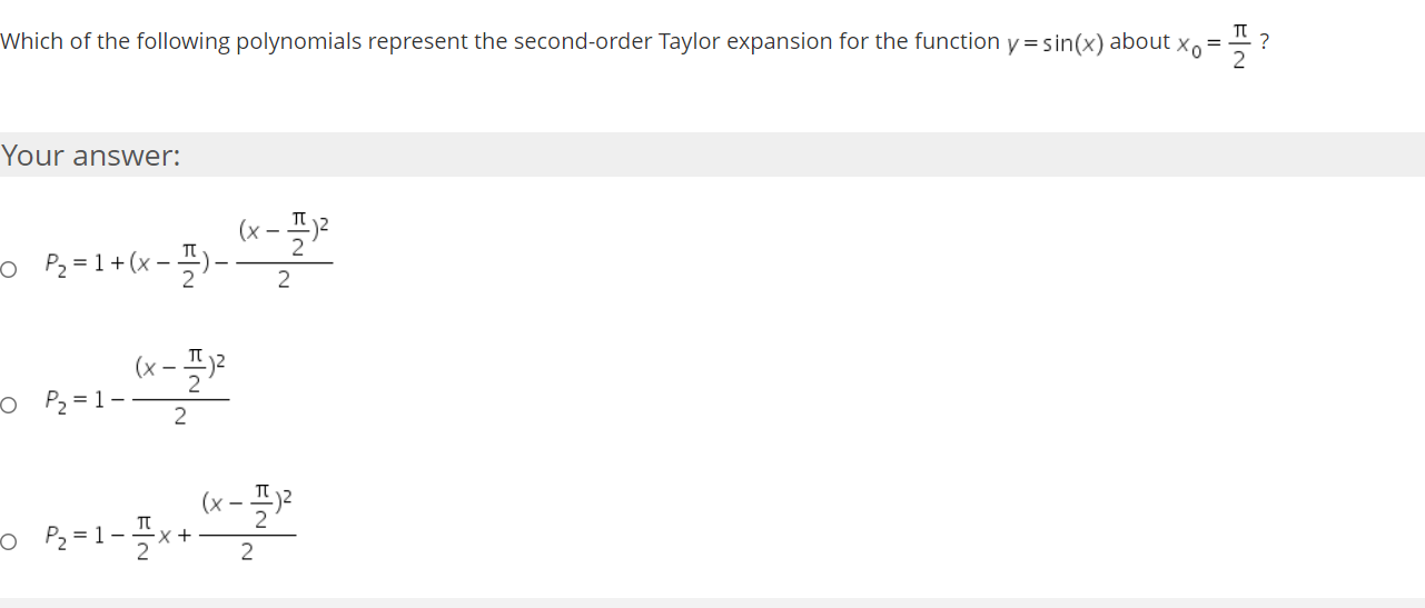 Solved Which of the following polynomials represent the | Chegg.com