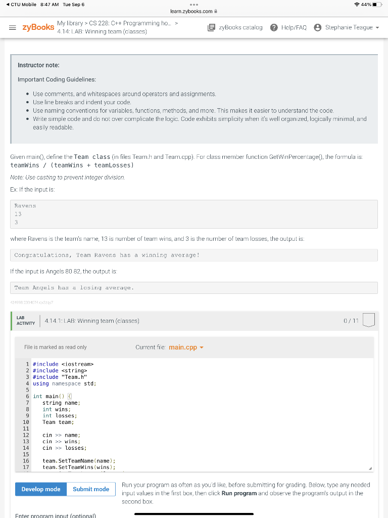 Solved Instructor note: Important Coding Guidelines: - Use | Chegg.com