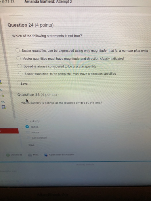 Solved : 0:21:13 Amanda Barfield: Attempt 2 Question 24 (4 | Chegg.com