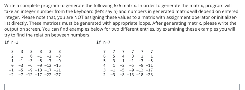 Solved Write a complete program to generate the following | Chegg.com