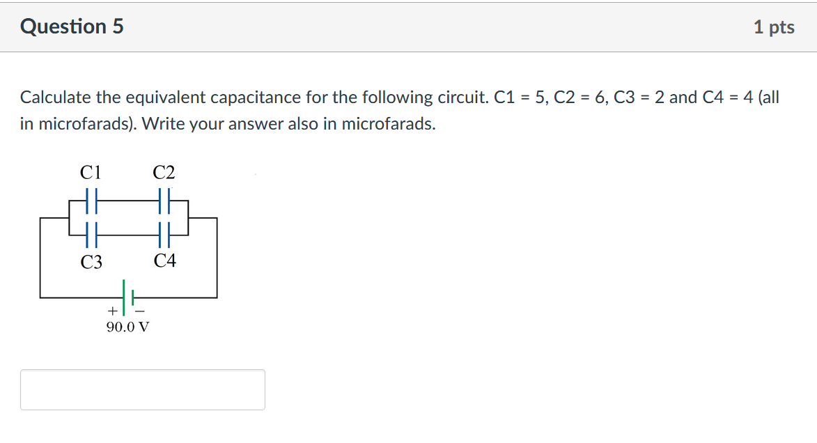 Solved Calculate the equivalent capacitance for the | Chegg.com