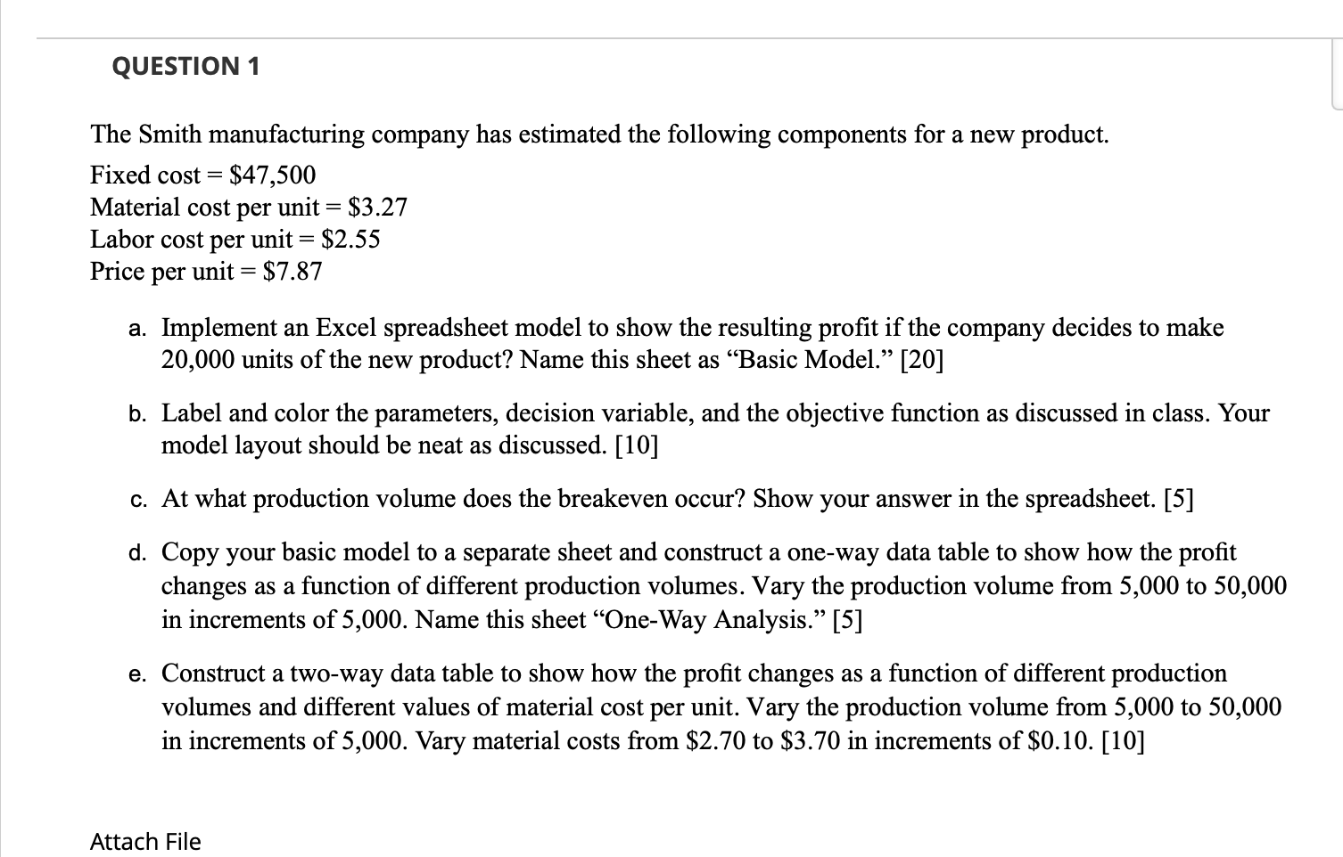 Solved The Smith manufacturing company has estimated the | Chegg.com