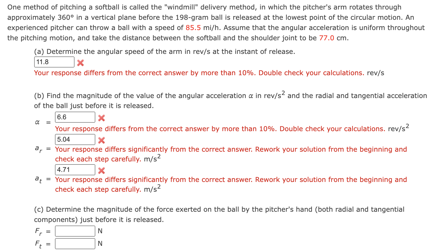 Solved One method of pitching a softball is called the | Chegg.com