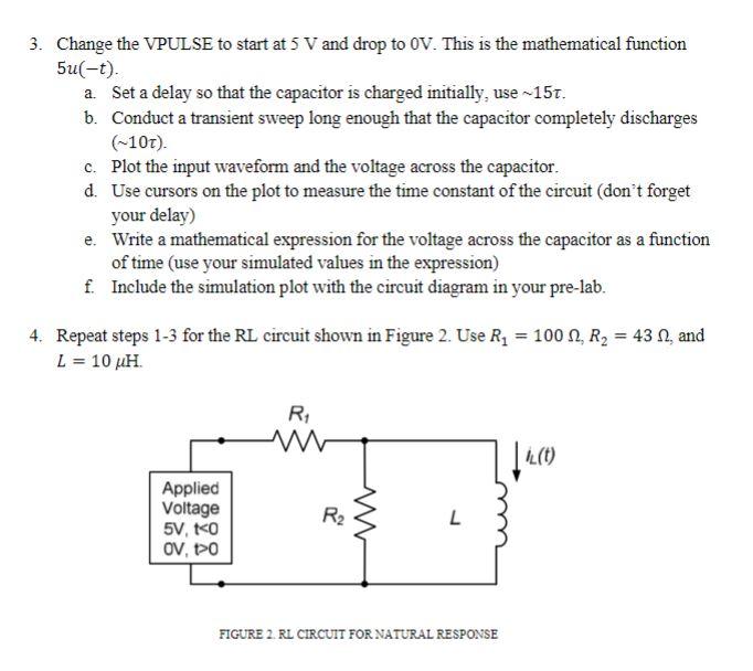 Solved 1. Using SPICE simulate the RC circuit shown in | Chegg.com