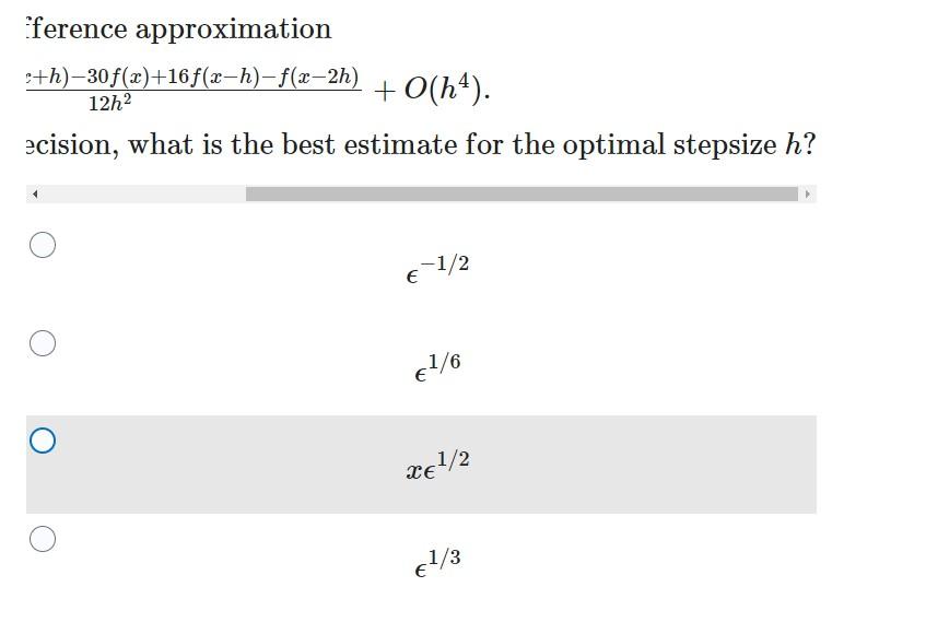 Solved Consider the finite difference approximation | Chegg.com