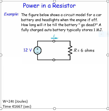 Solved Power in a Resistor Example: The figure below shows a | Chegg.com
