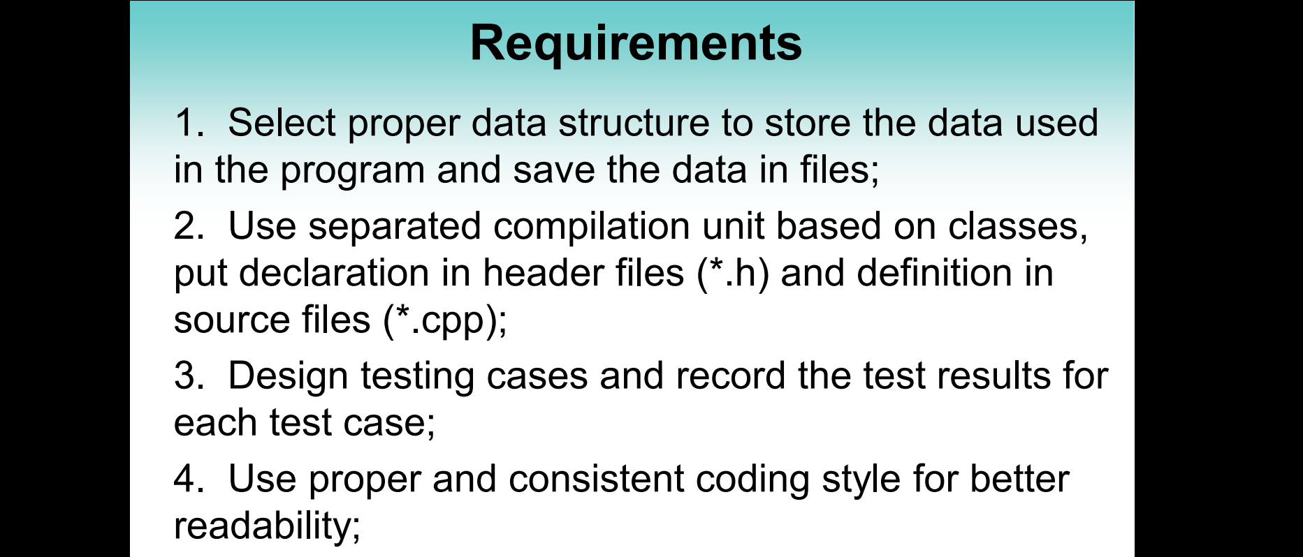 Task: Calendar Project Requirements: Write a program | Chegg.com